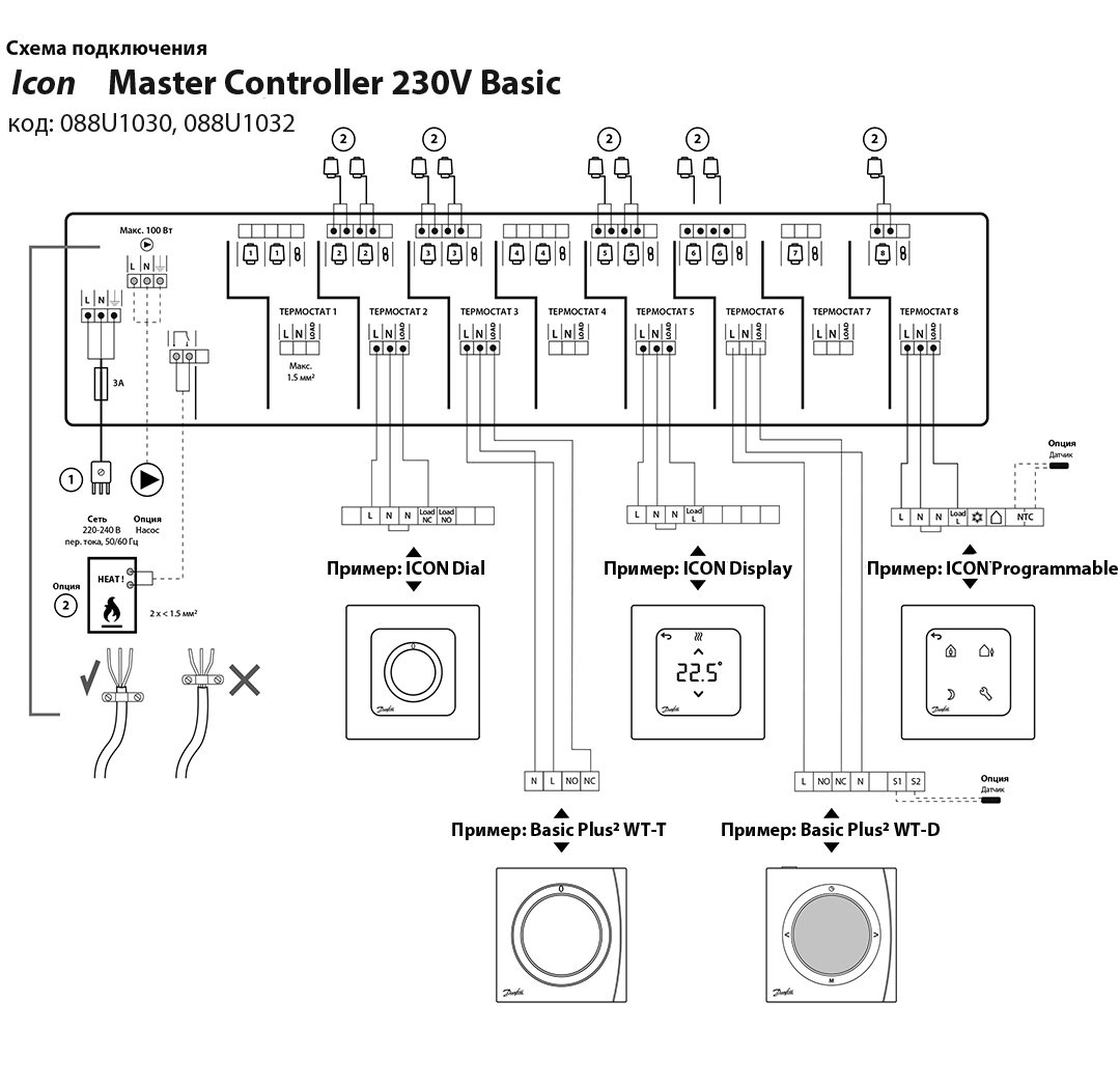 Danfoss Icon Master Controller 088U1030 коммутационное устройство для ...